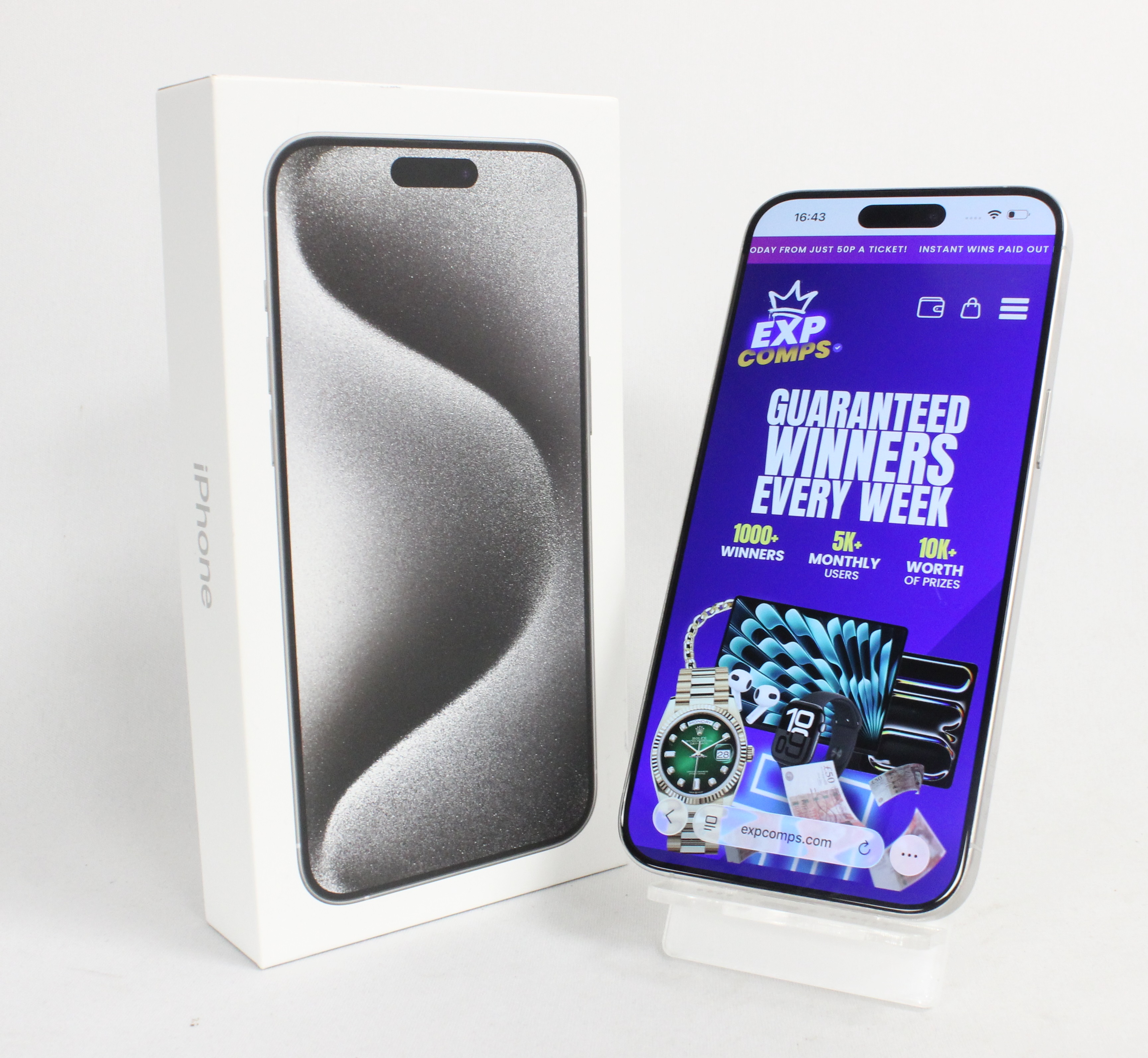 Pre-owned Apple iPhone 15 Pro Max 256GB White Titanium Smartphone ...